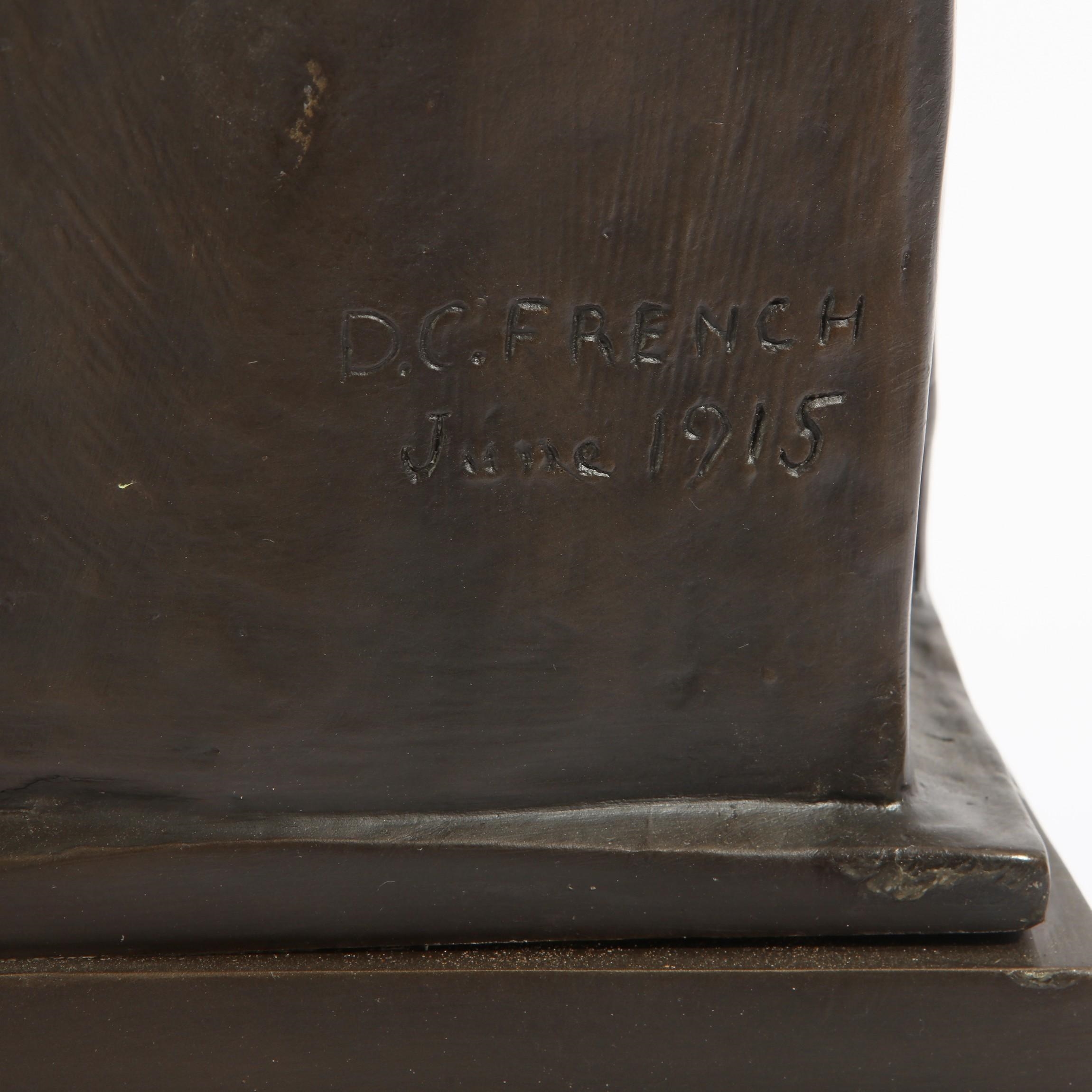 Daniel Chester French | An American patinated bronze seated Abraham ...