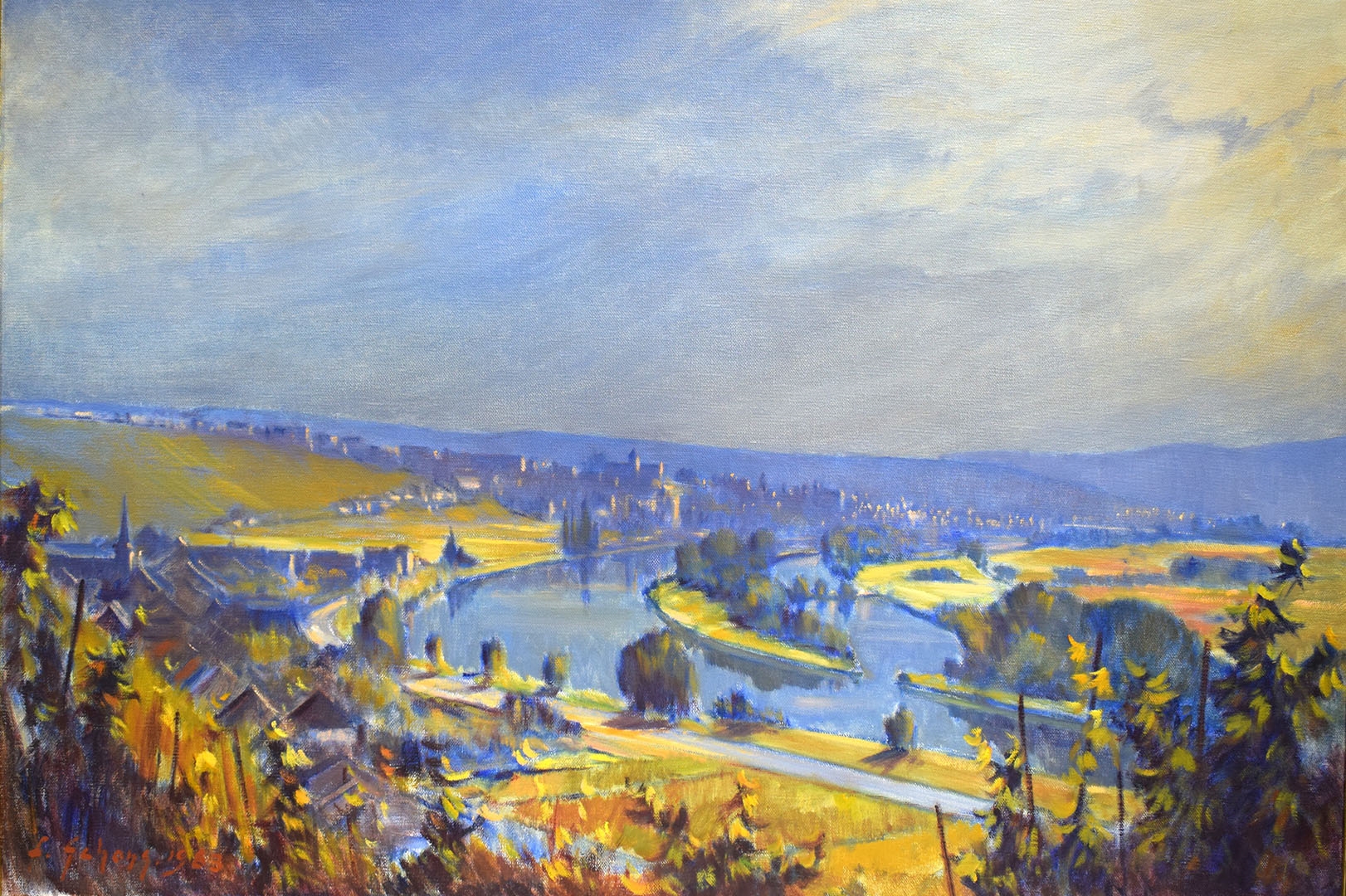 Fernand Schons | Vue de Grevenmacher depuis Machtum | MutualArt