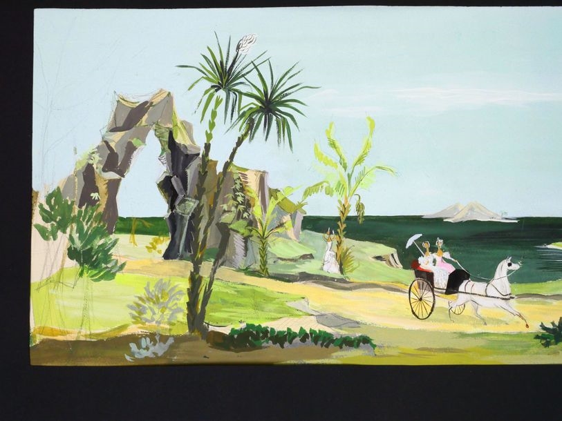 Nicole Marette | Suite of 7 drawings around the journey (Circa 1960 ...