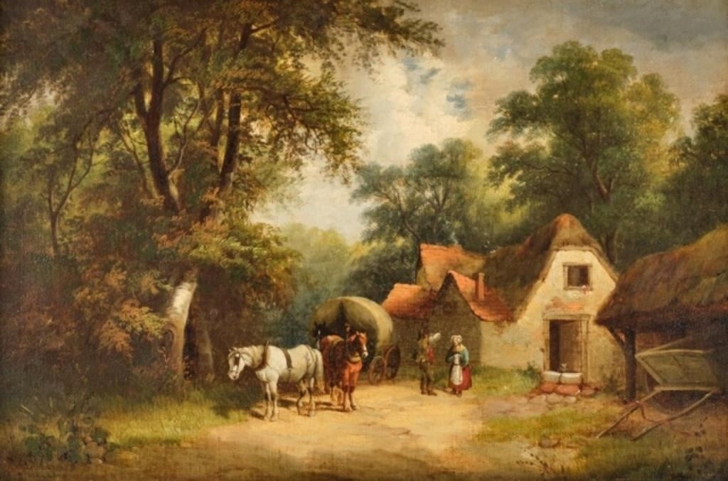 William Williams | Landscape and figures outside | MutualArt