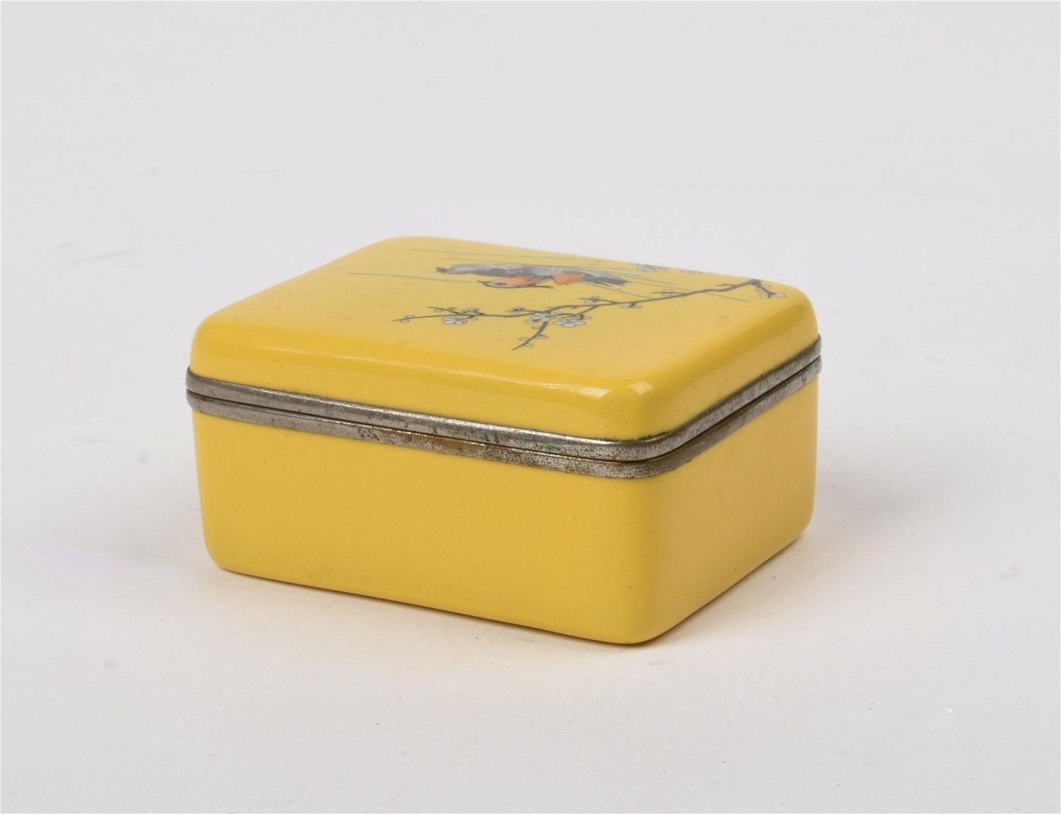 Ando Jubei | Small Yellow Ground Japanese Cloisonne Box | MutualArt