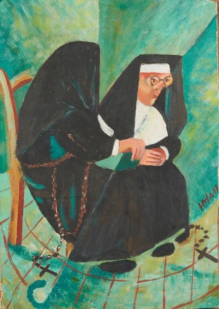 Hervé Masson | Hervé MASSON (1918-1990) Portrait of a woman Oil ...