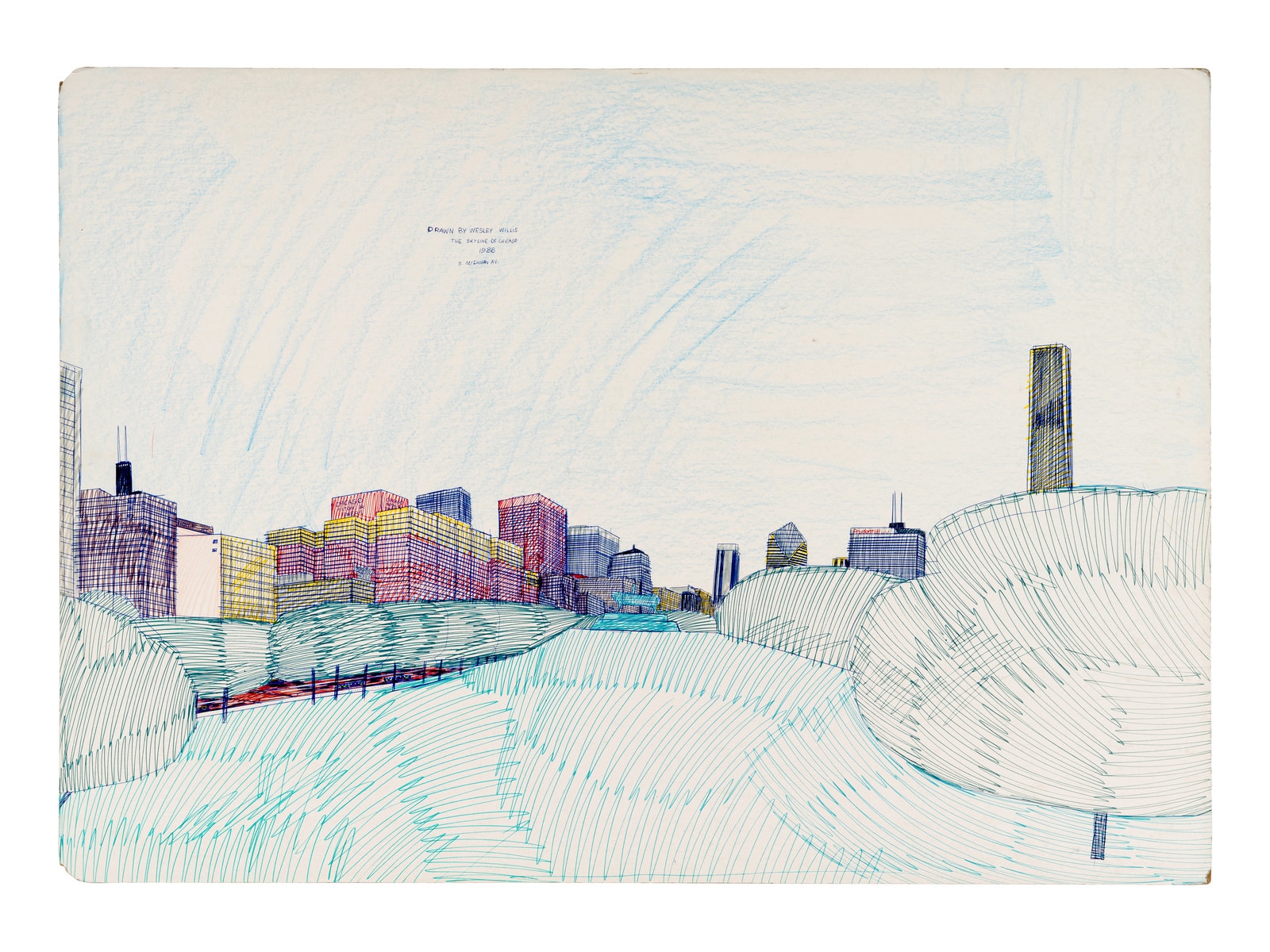 Wesley Willis | The Skyline of Chicago (1986) | MutualArt