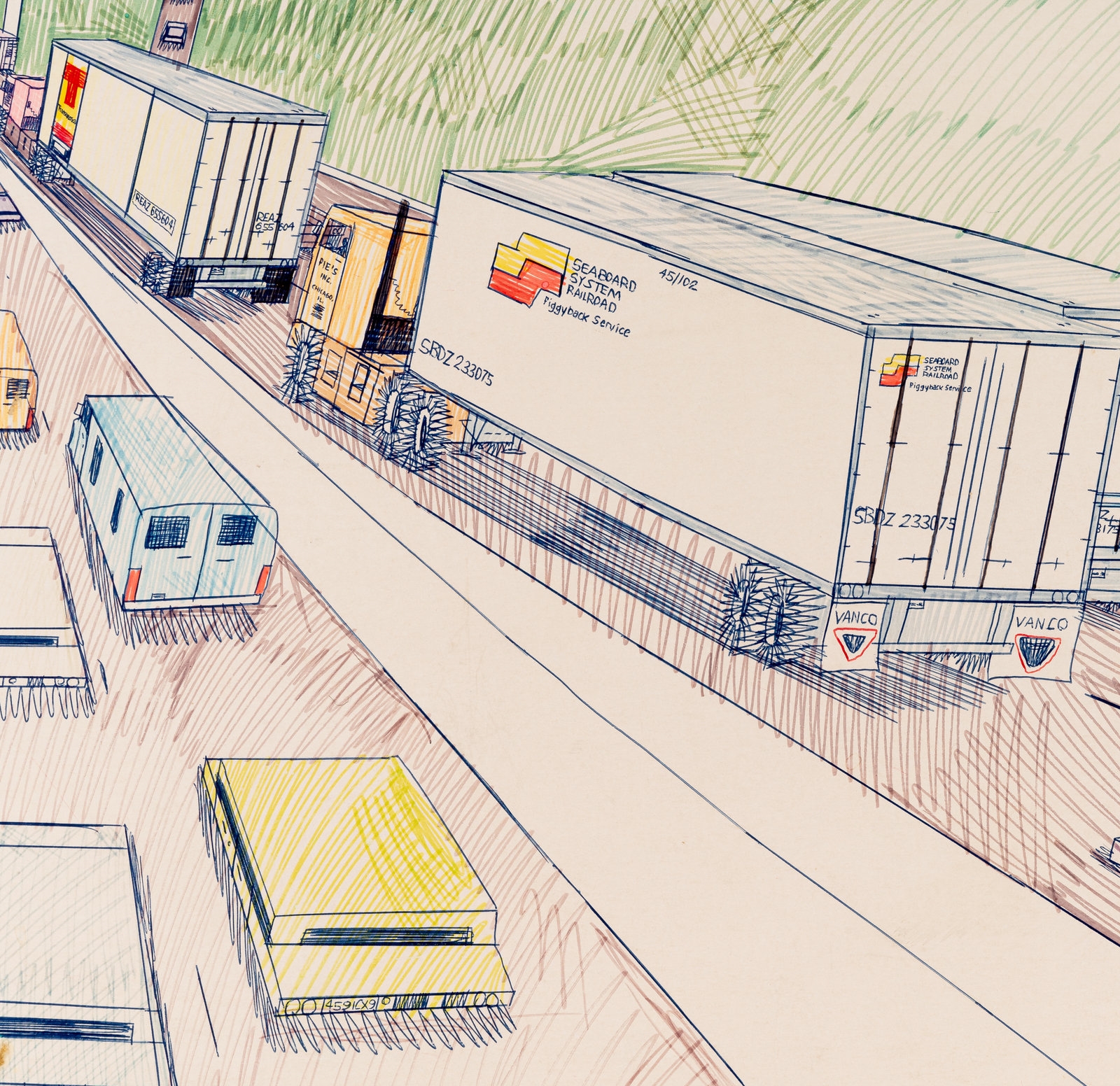 Wesley Willis | The Dan Ryan Expressway (1986) | MutualArt