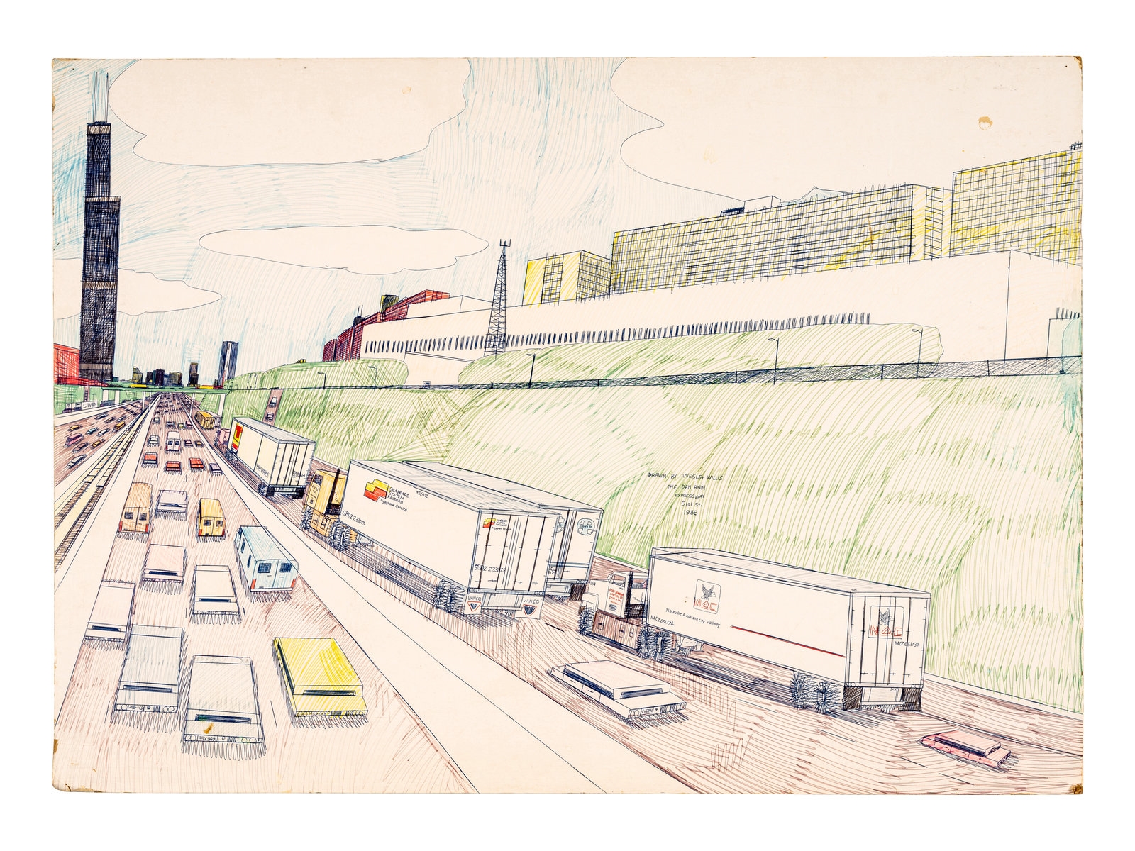 Wesley Willis | The Dan Ryan Expressway (1986) | MutualArt