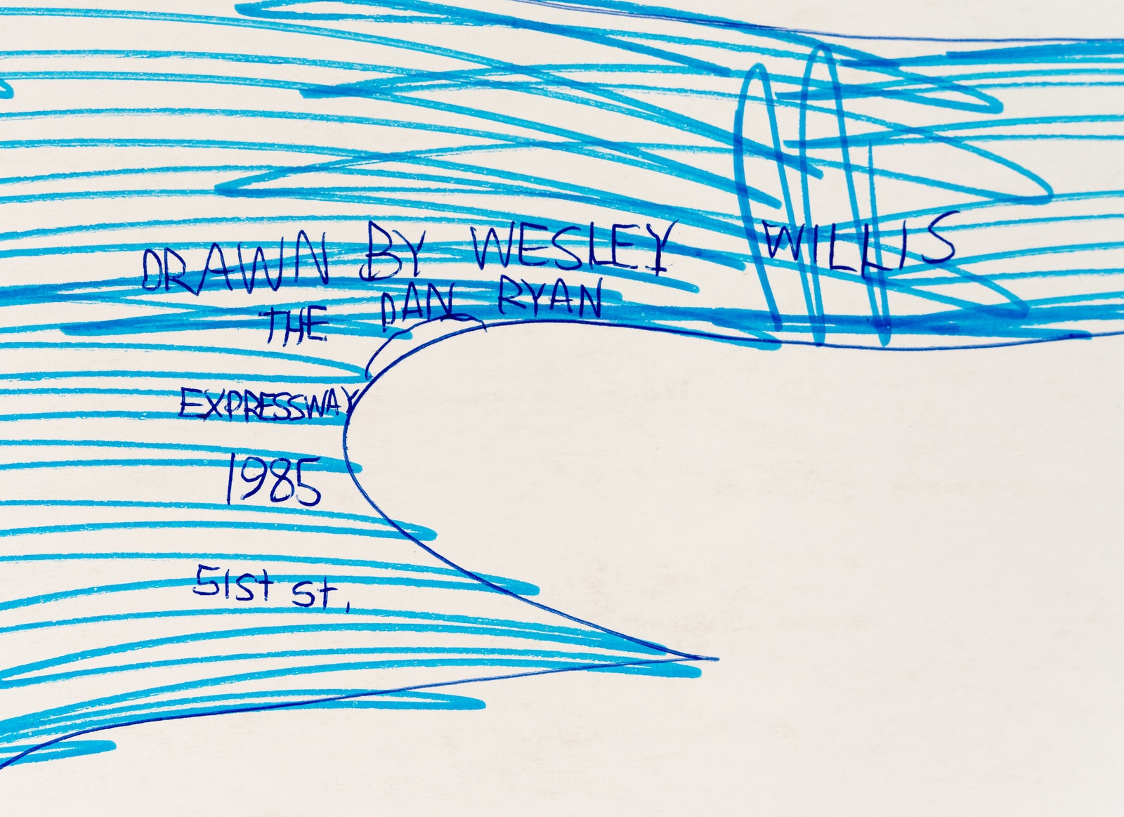 Wesley Willis | The Dan Ryan Expressway (1985) | MutualArt