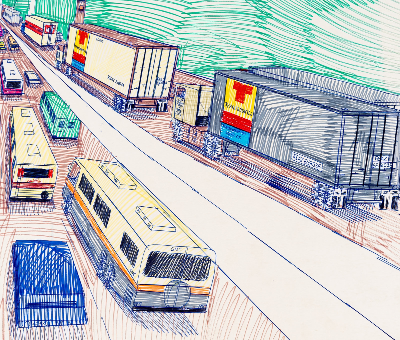 Wesley Willis | The Dan Ryan Expressway (1985) | MutualArt