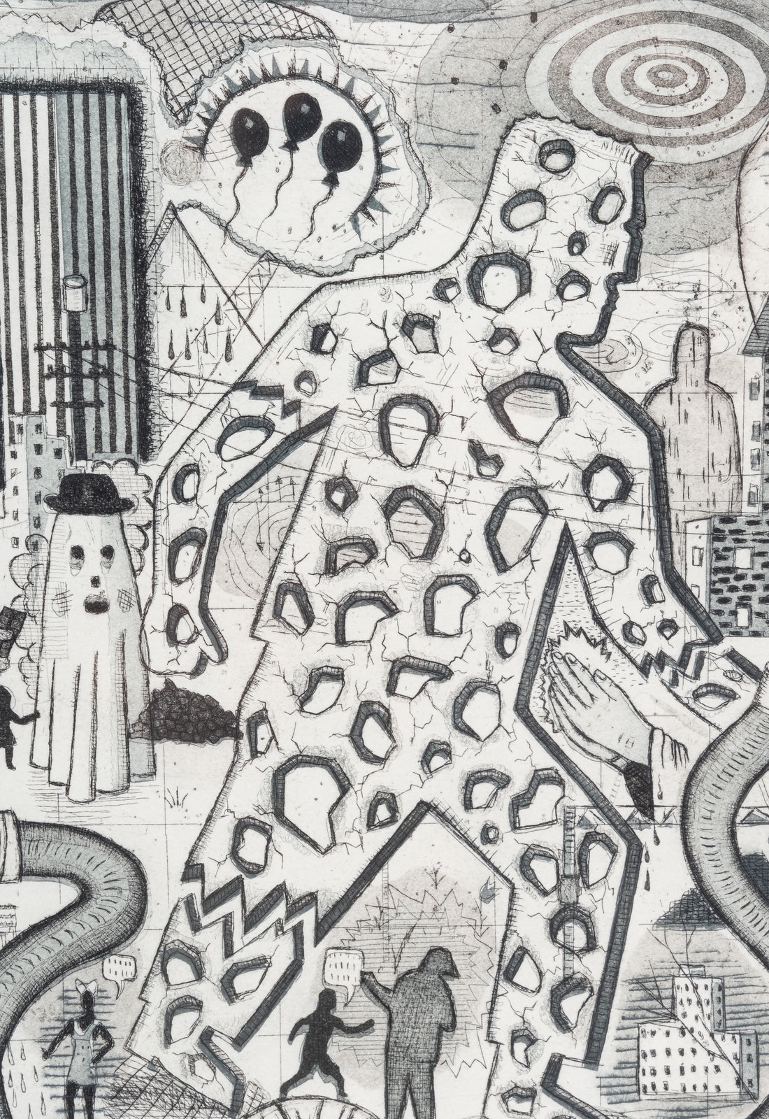 Tony Fitzpatrick | Monument to a Standing New Yorker (2001) | MutualArt
