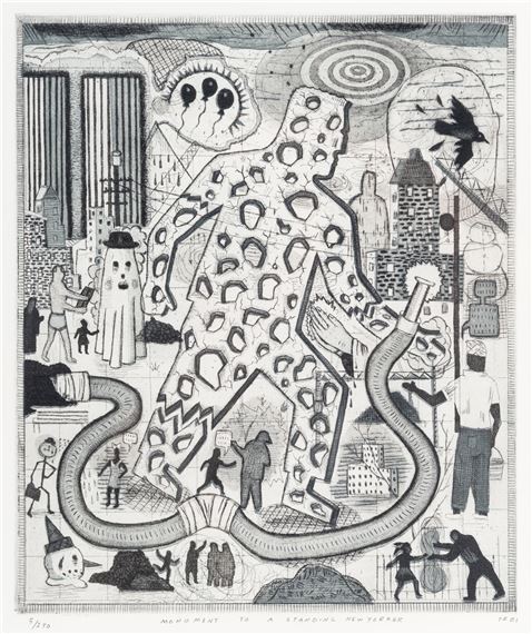 Tony Fitzpatrick | Monument to a Standing New Yorker (2001) | MutualArt