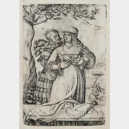 Daniel Hopfer | Ein Landsknecht umarmt eine Frau (1530) | MutualArt