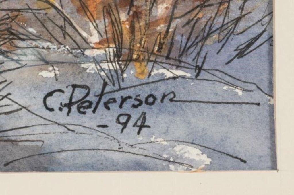 Carl William Peters | Watercolor Landscape of Woods by Carl Peterson ...