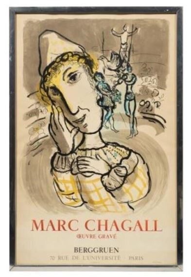 Marc Chagall | Vintage Poster for Marc Chagall Exhibit. | MutualArt