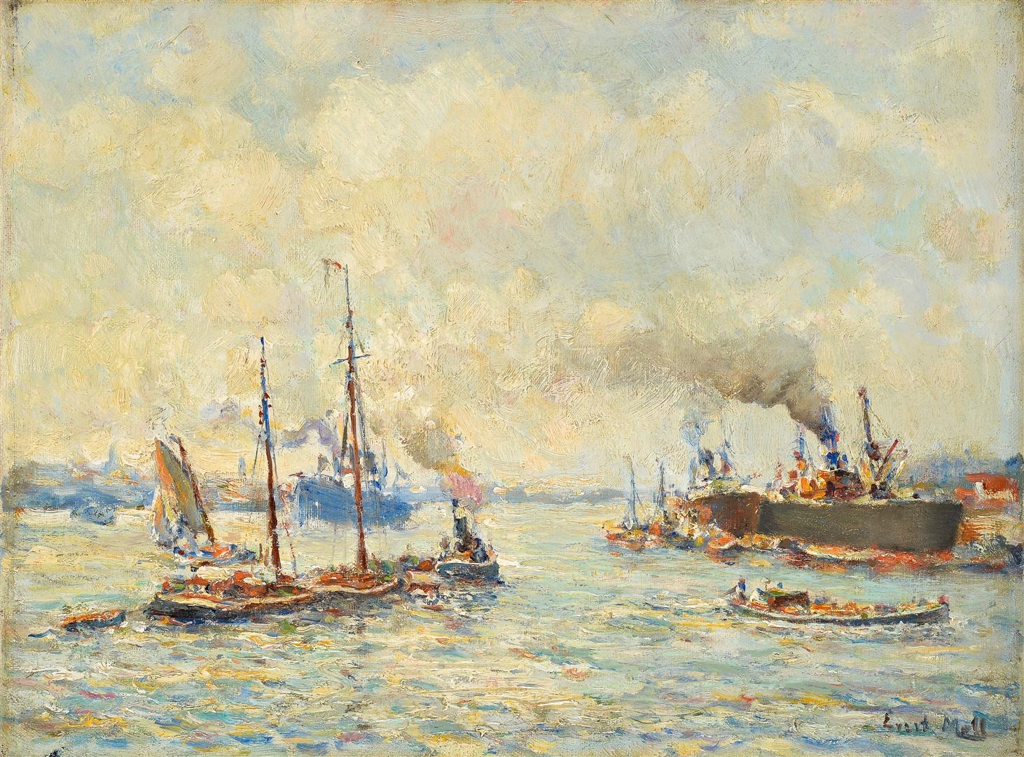 Jan Evert Moll | Havengezicht | MutualArt