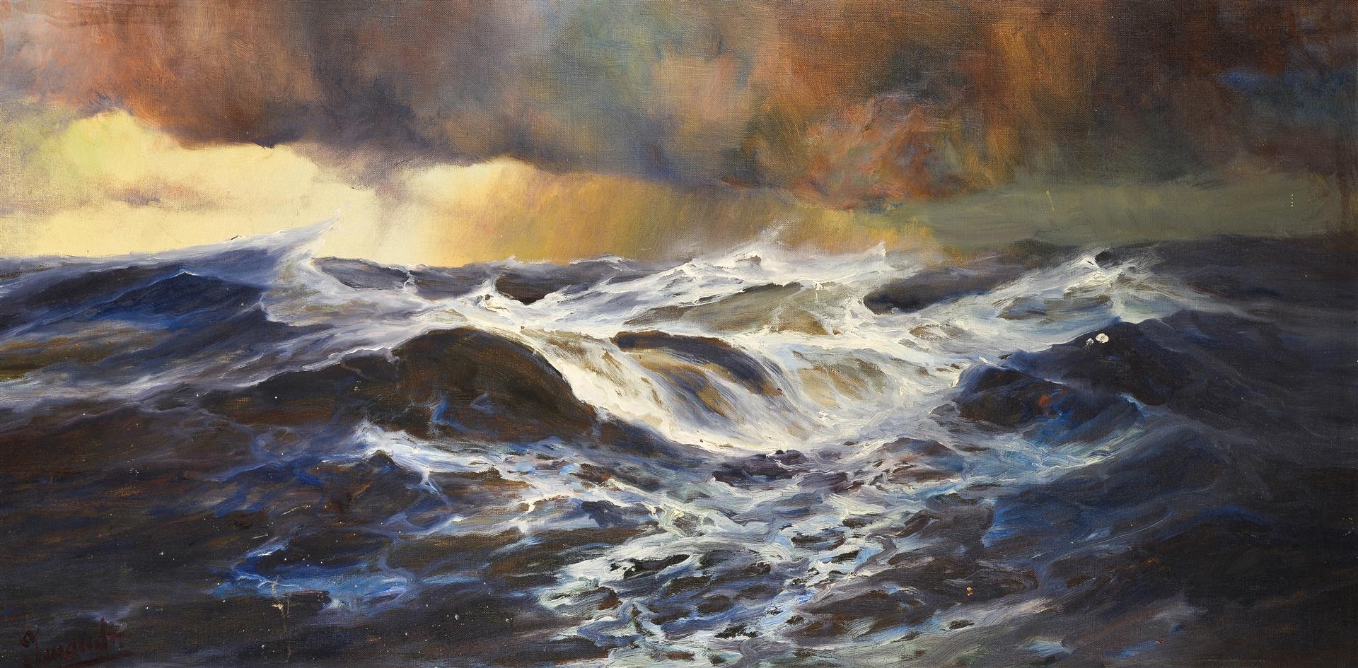 Wihelminus Jean Frederic Imandt | Storm op zee | MutualArt