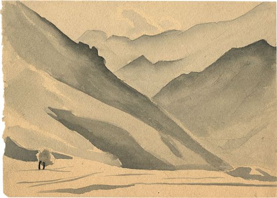 Kuskov Peter Apollonovich | Mountain landscape (1930s) | MutualArt