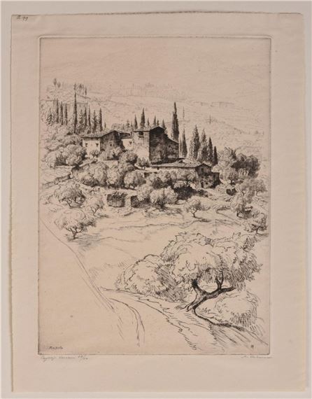 Maurice Victor Achener | Maurice Victor Achener Etching. | MutualArt