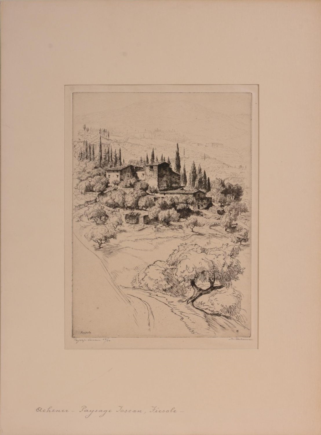 Maurice Victor Achener | Maurice Victor Achener Etching. | MutualArt