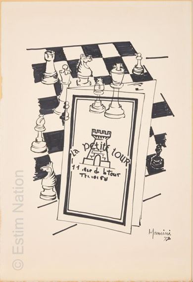 Claude Mancini | Claude MANCINI (1937) Table de restaurant et menu et ...