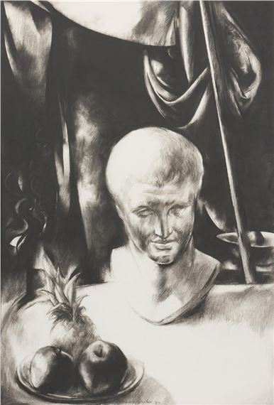 Francois Gerber | ) STILL LIFE WITH BUST AND FRUIT | MutualArt