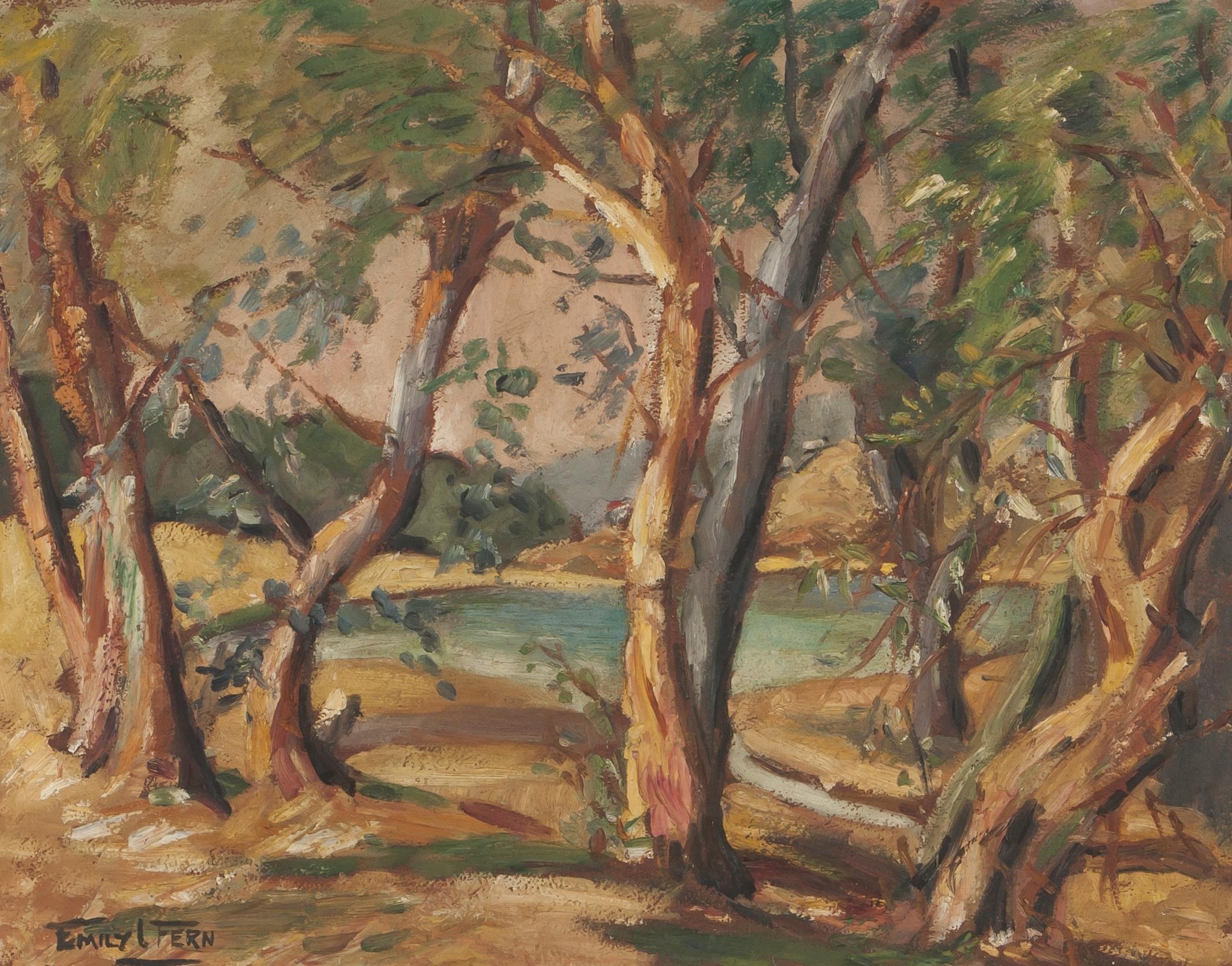 Emily I. Fern | ) LANDSCAPE WITH TREES | MutualArt