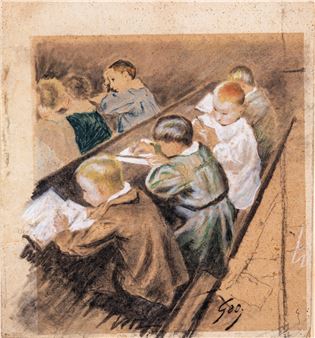 Henri Jules Jean Geoffroy | Enfants jouant à la fontaine | MutualArt