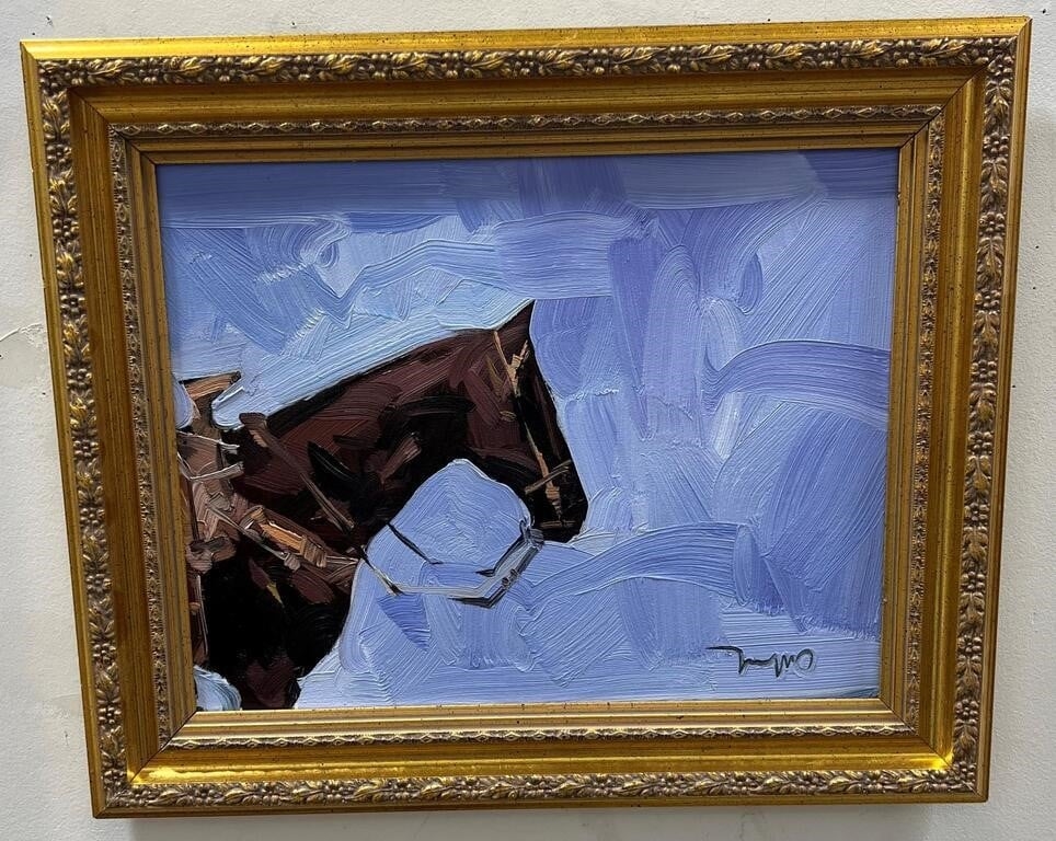 Jose Trujillo | Jose Trujillo Cowboy Horse Oil Painting | MutualArt