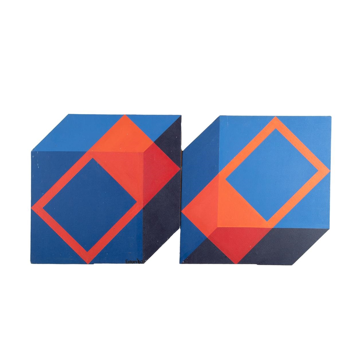 Michael Eaton | MICHAEL EATON Two Blue Boxes (1967) | MutualArt