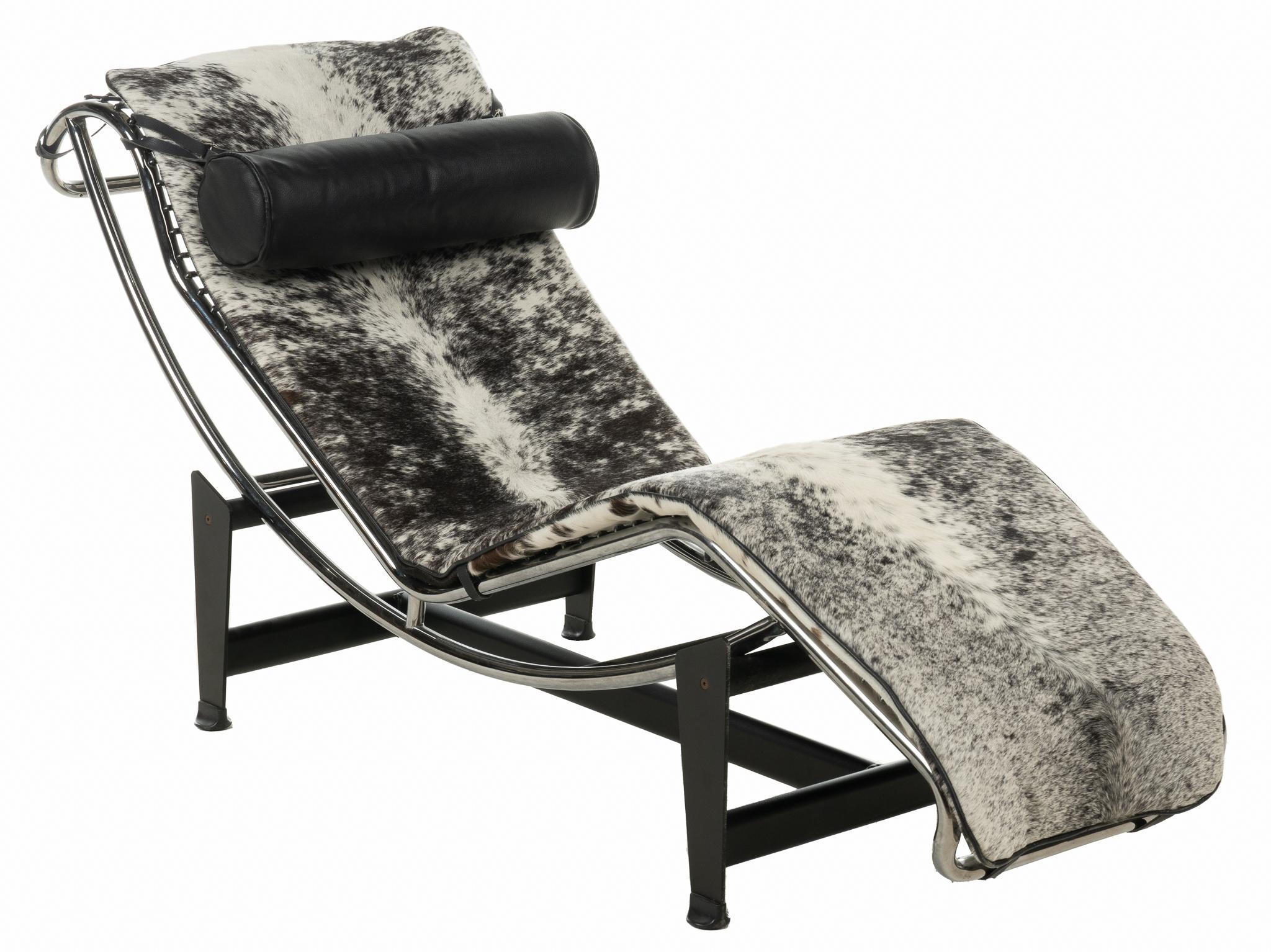 Le Corbusier | Mid-Century Cow Hide Lounge Chair | MutualArt