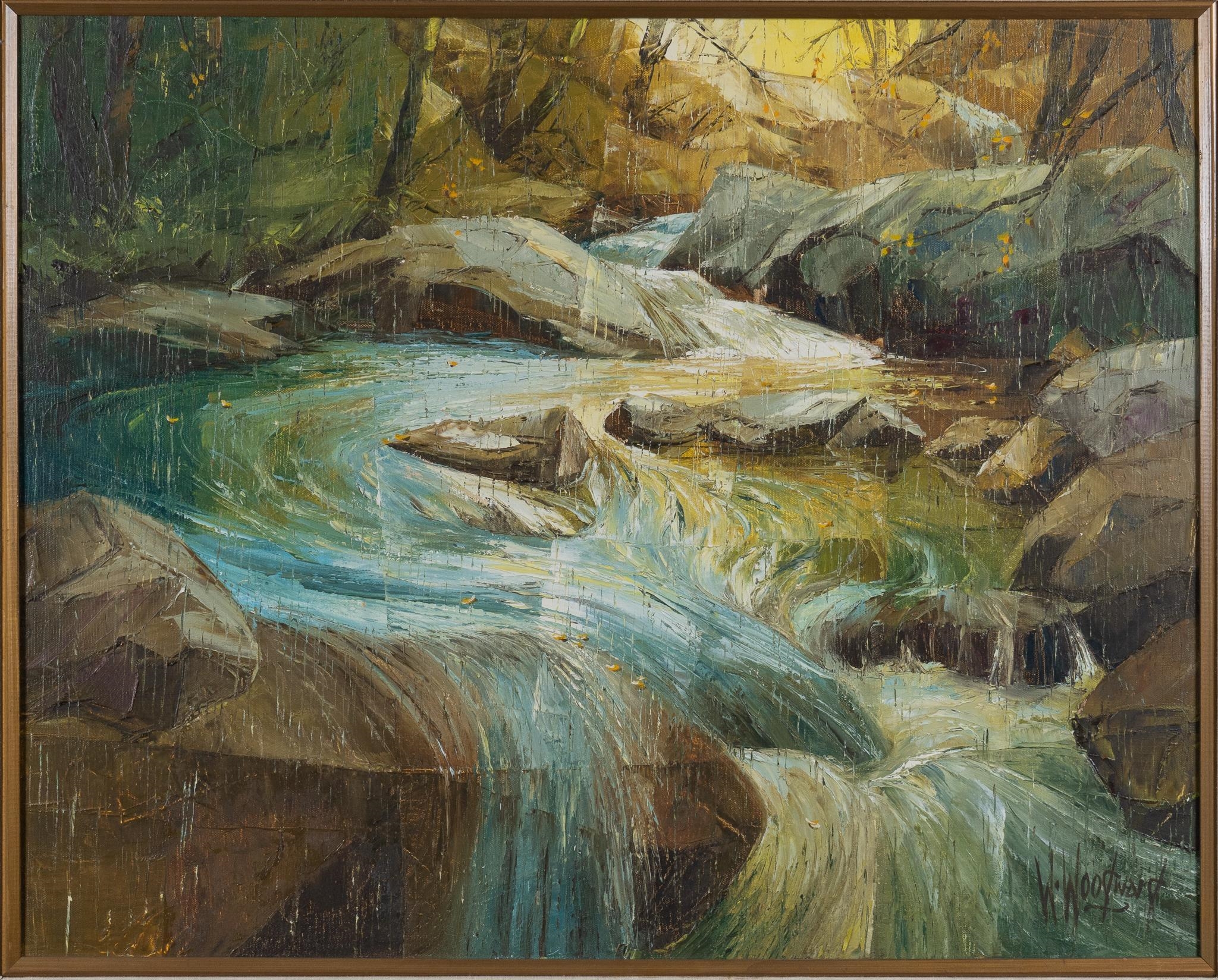 Warren Woodward | Cubist River Landscape | MutualArt