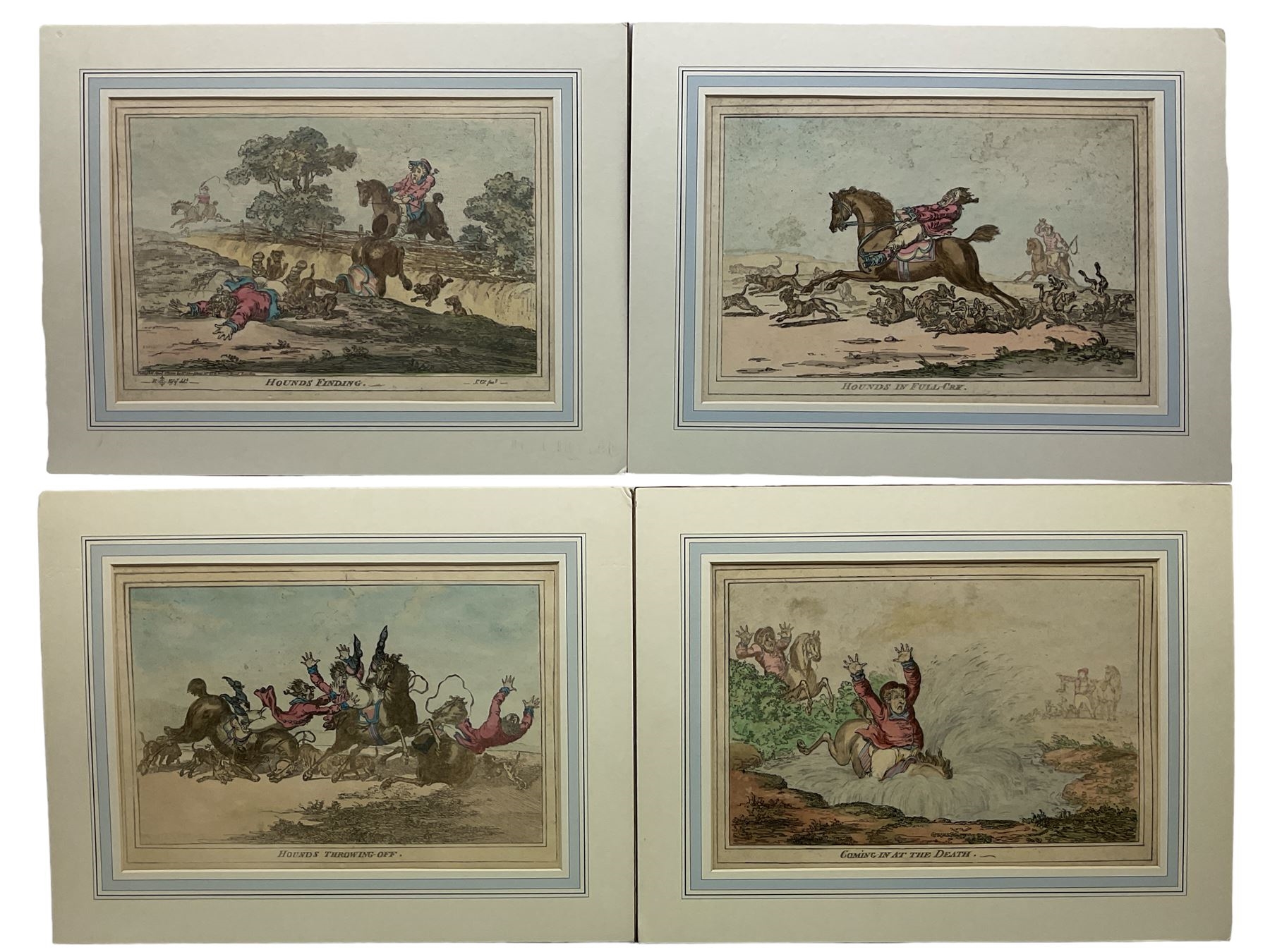 James Gillray | 'Hounds Finding' 'Hounds in Full Cry' 'Hounds Throwing ...