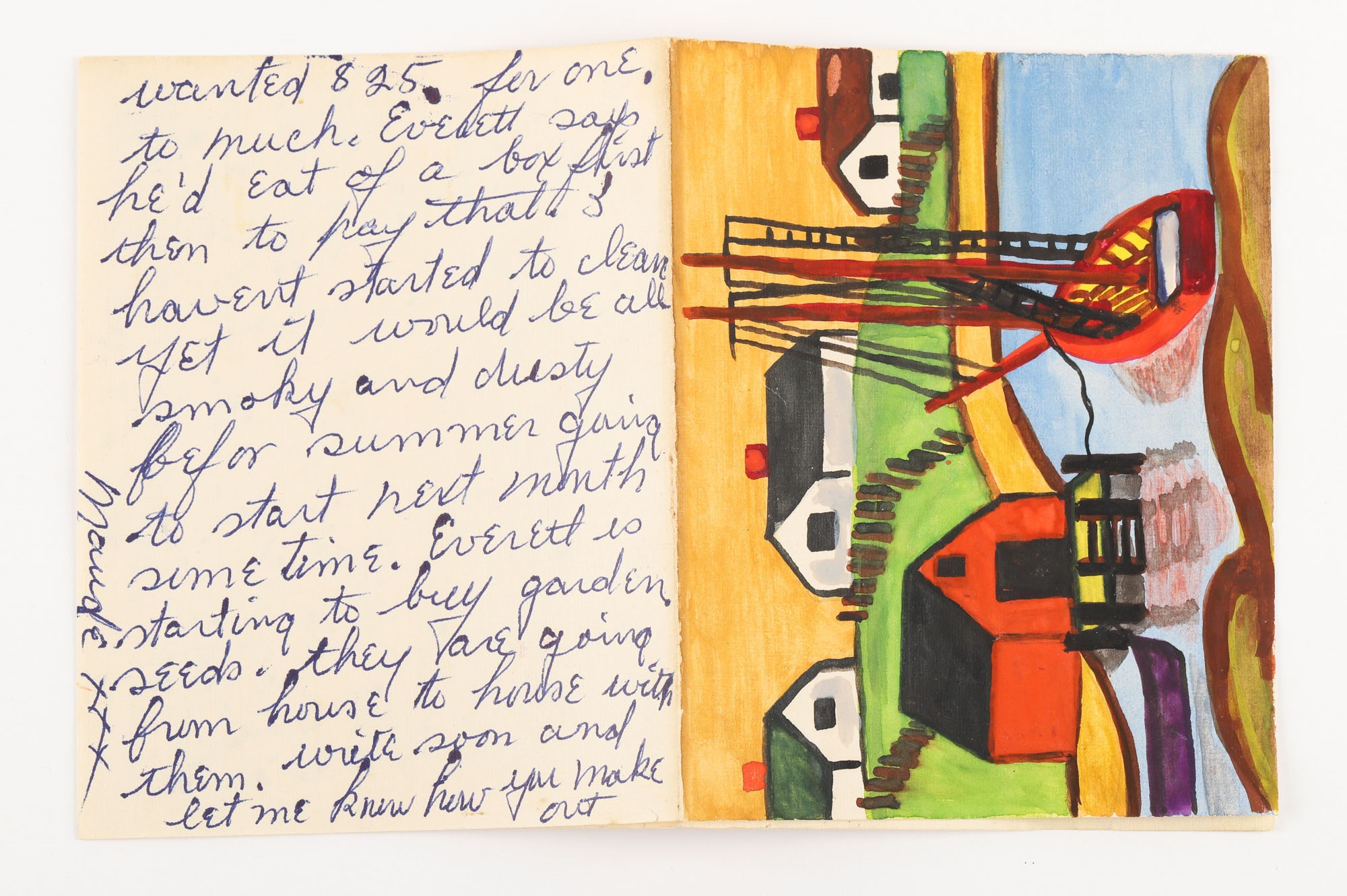 Maud Lewis | Maud Lewis Harbour Scene Painted Handwritten Letter (1952 ...