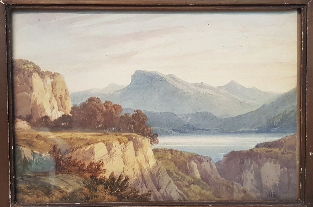 Antony Viot | Paysage animé au lac | MutualArt