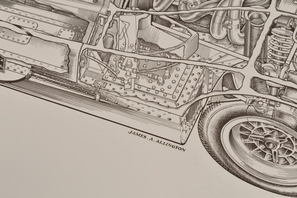 James Allington | Ford GT40 MK IV Cutaway Drawing by James Allington ...