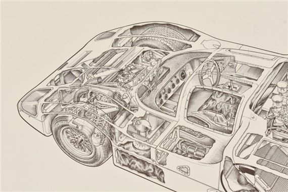 James Allington | Chaparral 2F Cutaway Drawing by James Allington (1967 ...