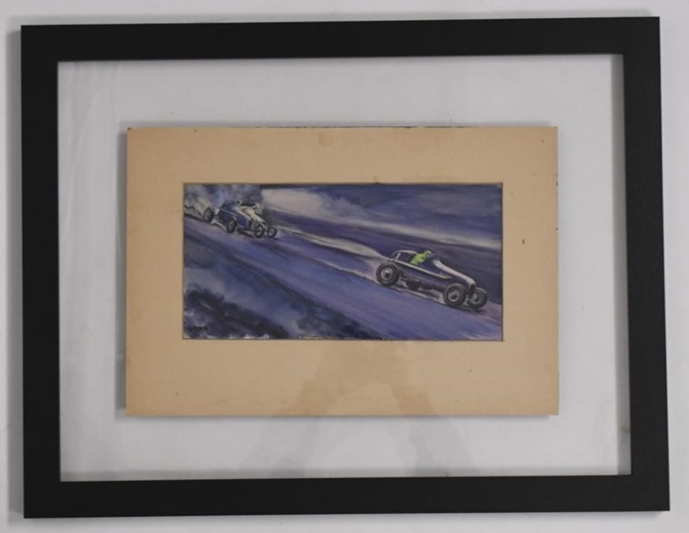 John Orfe | Orig. 1940s-50s Midget Racing Poster Art By Orfe (1940s ...