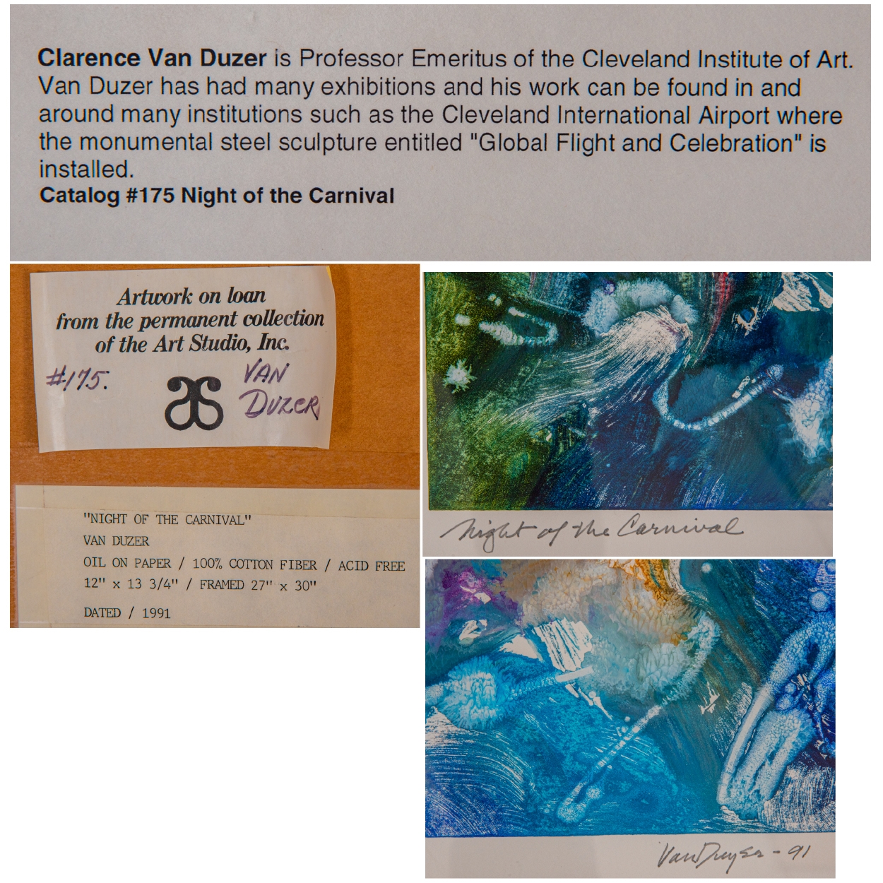 Clarence Van Duzer | Night of the Carnival (1991) | MutualArt