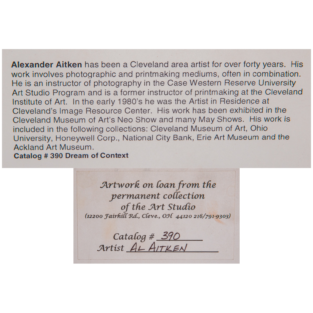 Alexander Aitken | Dream of Context | MutualArt