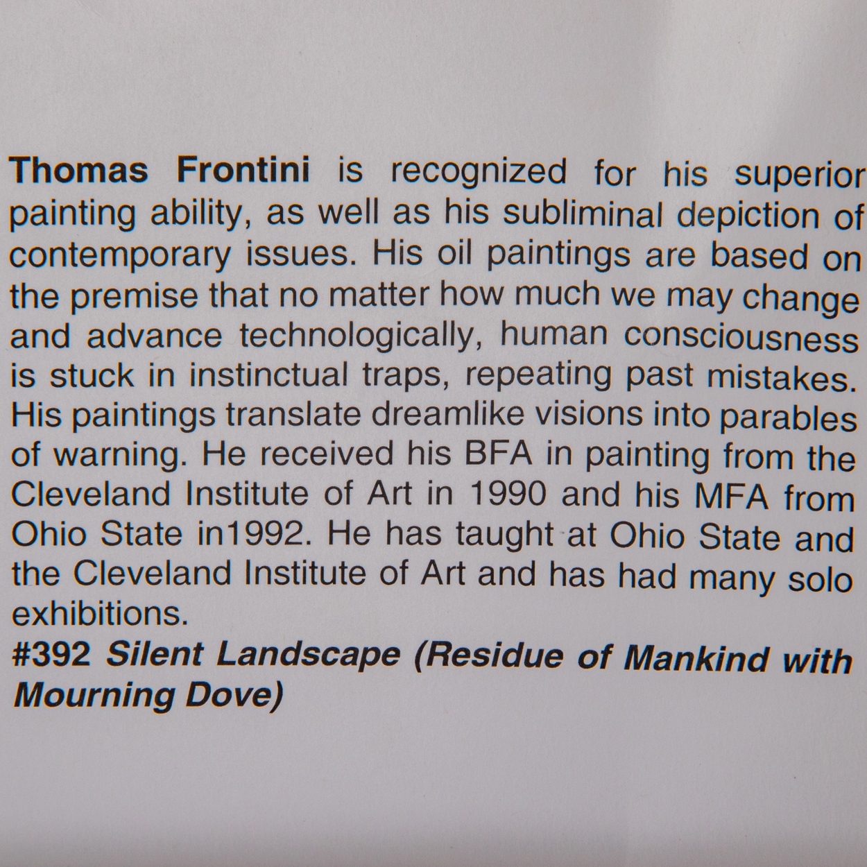 Thomas Frontini | Silent Landscape (Residue of Mankind with Mourning ...