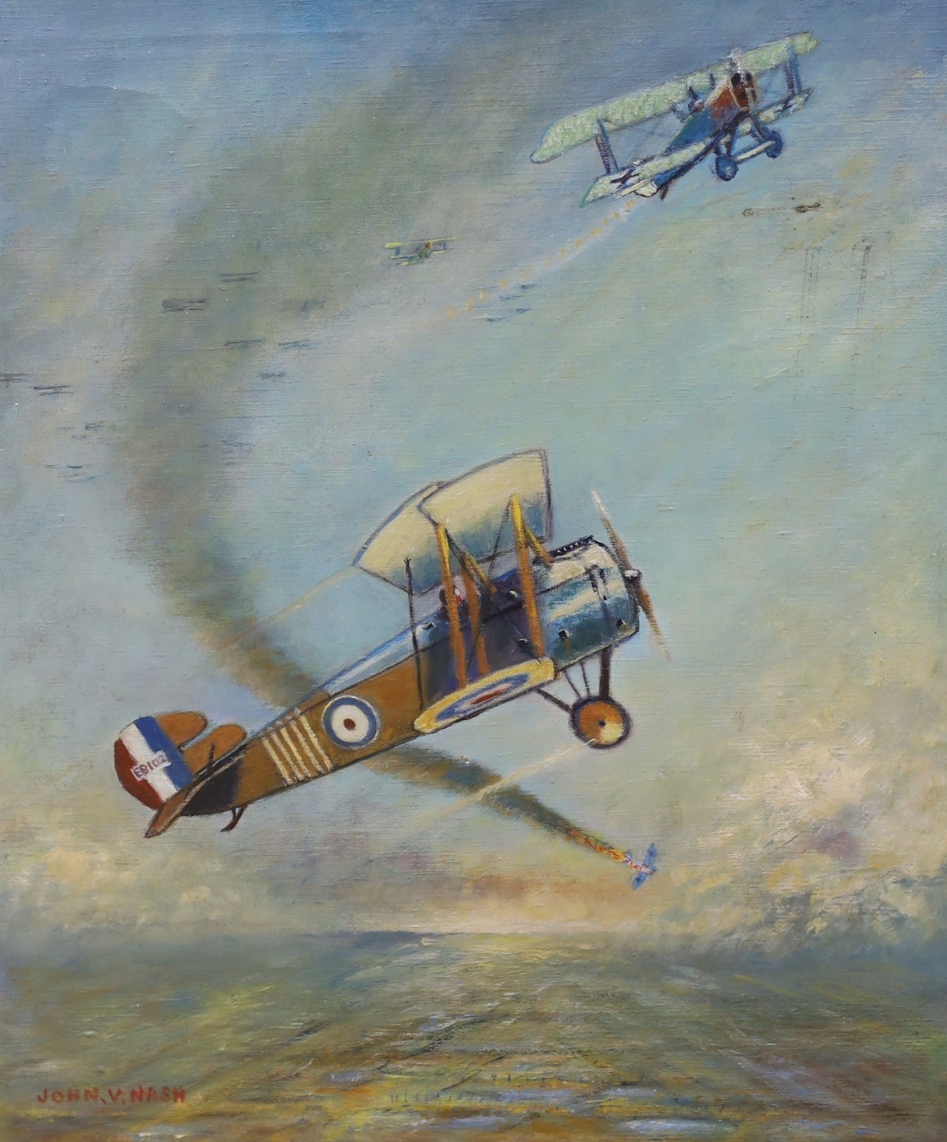 John V. Nash | 'Major W.G. Barker flying a Sopwith Snipe (1918) | MutualArt