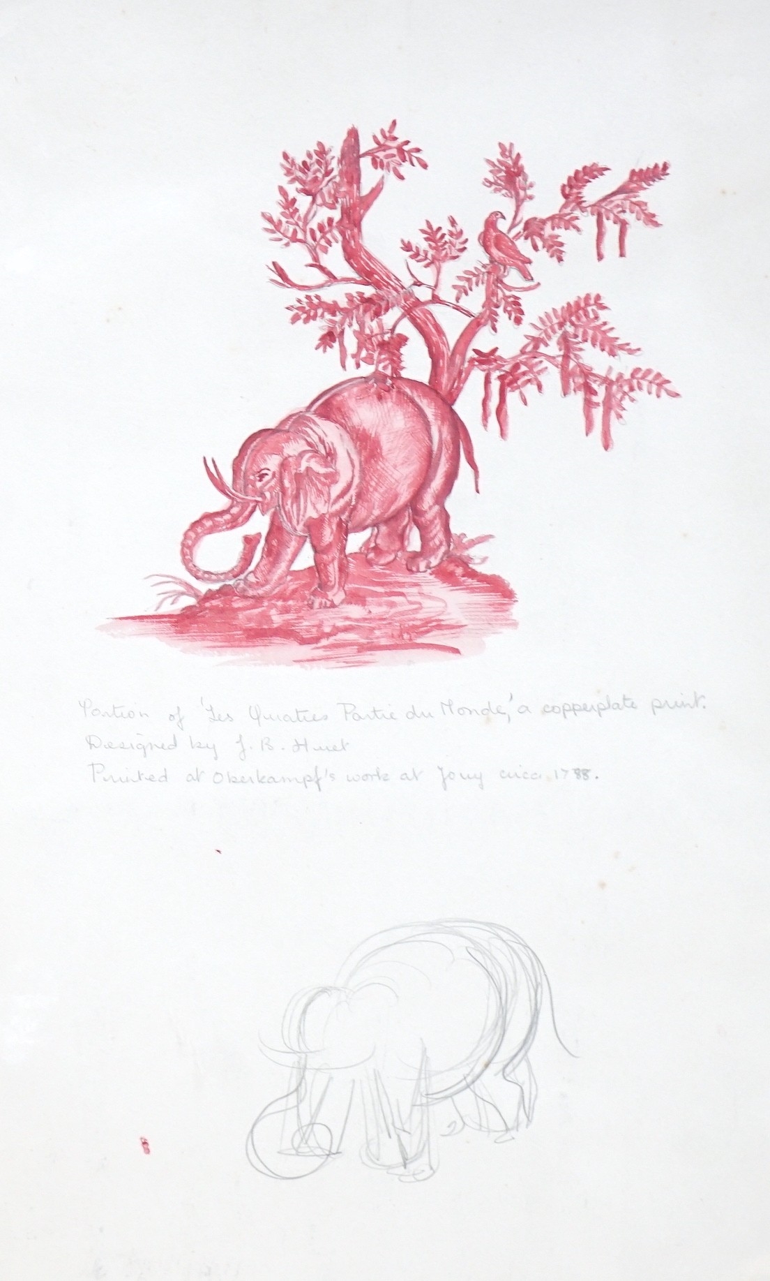 Marie Felicity Angel | Sketch of an elephant after Jean Baptiste Huet ...