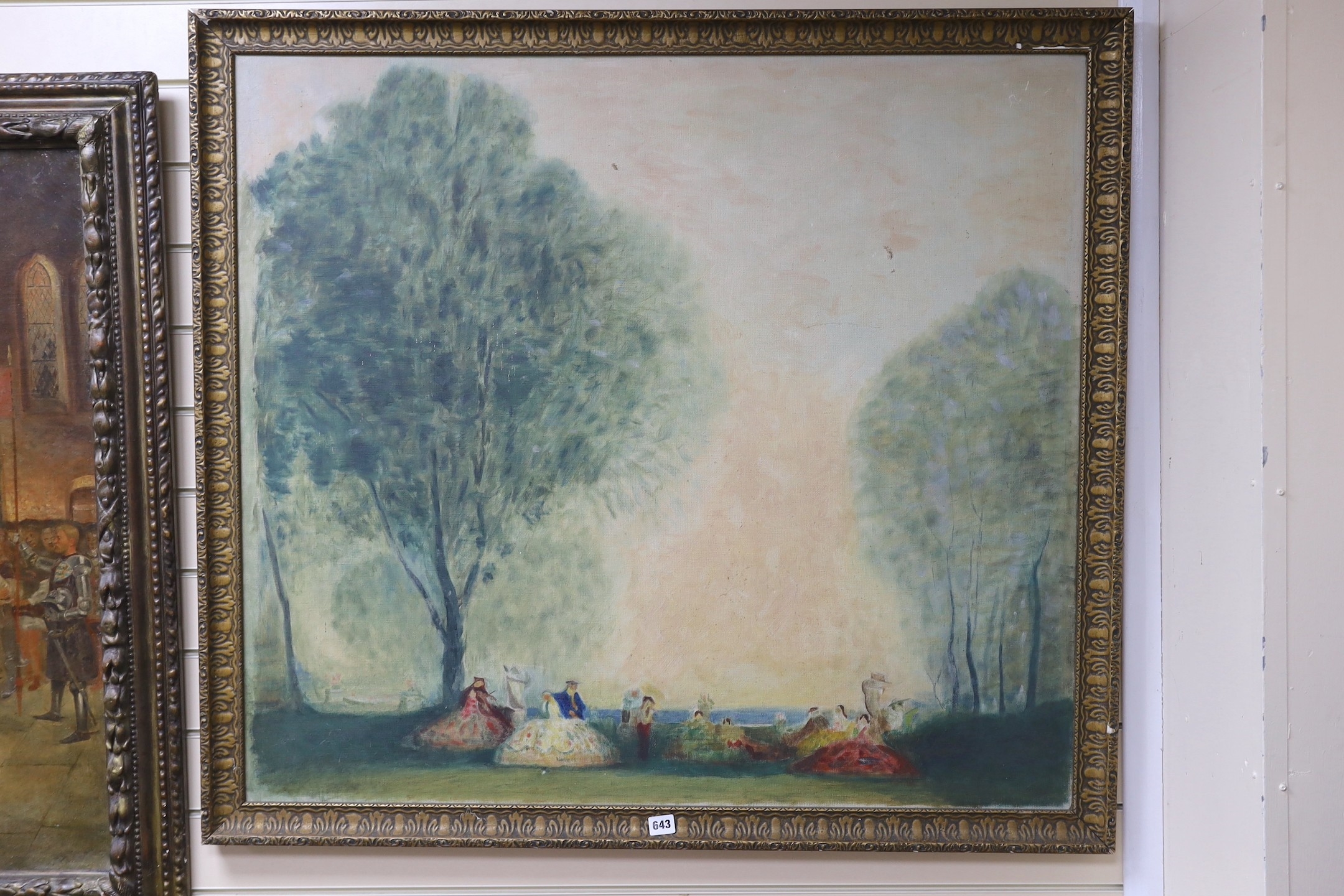 William George Robb | Sketch of figures in parkland | MutualArt