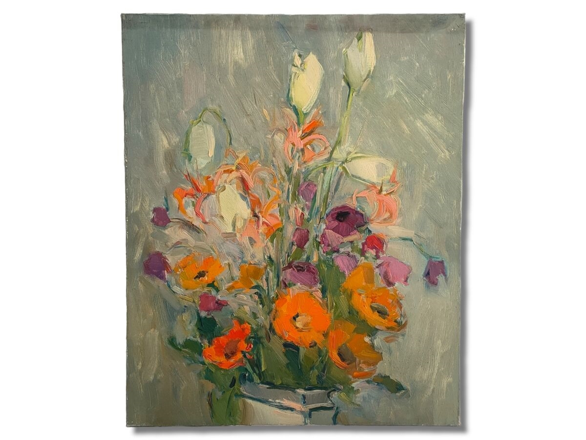 Henri Biard | 8-2001) Bouquet de fleurs Huile sur toile 61 x 50 cm ...