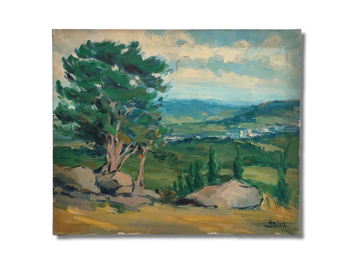 Henri Biard | 8-2001) Paysage d'Auvergne Huile sur toile signée en bas ...