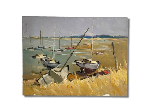 Henri Biard | 8-2001) Marée basse Huile sur toile 46 x 61 cm (manques ...