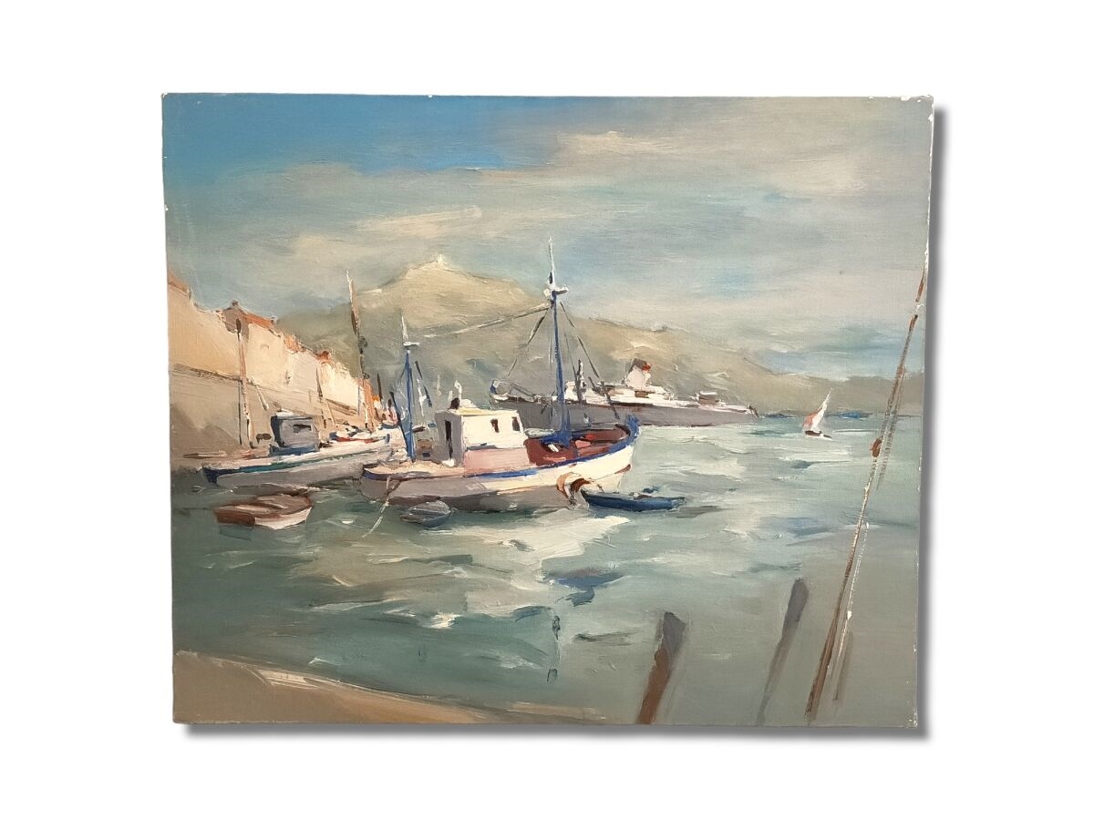 Henri Biard | 8-2001) Marine Huile sur toile 46 x 55 cm | MutualArt
