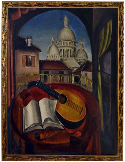 André Utter | André UTTER (1886-1948) Still life with mandolin, pipe ...