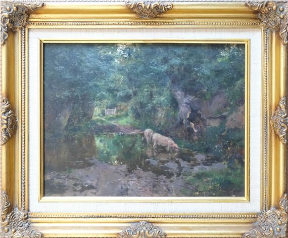 Paul Mathey | Sous-bois aux cochons | MutualArt