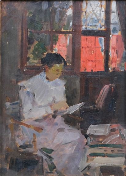 Paul Mathey | Madame MATHEY à sa lecture | MutualArt