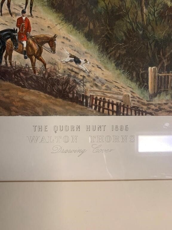 Godfrey Douglas Giles | Colored Engraving, The Quorn Hunt 1895 | MutualArt