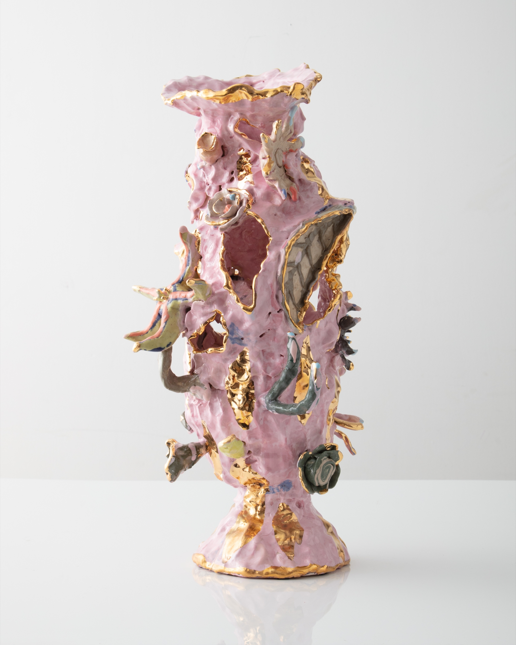 Katie Stout | Pink Patch Vessel | MutualArt